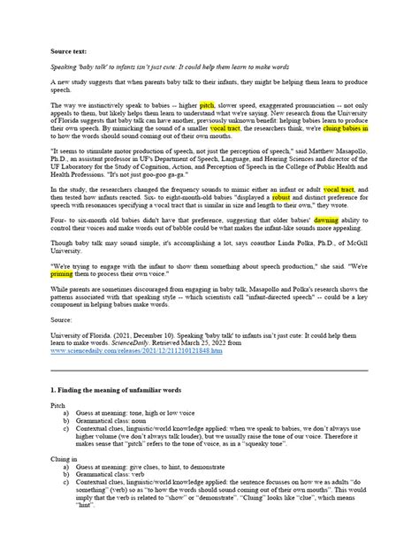 Example Assignment 1 Pdf Speech Linguistics