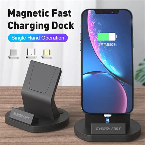 15w 5a C타입 마이크로 Usb Ios 충전 도킹 스테이션 데스크탑 자석 충전기 스탠드 아이폰 12 프로11 샤오미 Mi
