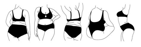 Line Art Of Curvy Women Royalty Free Vector Image