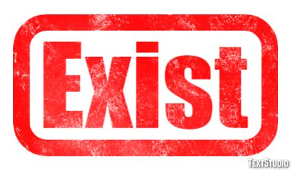 Exist Text Effect And Logo Design Word