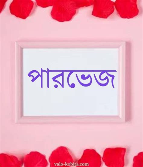 ২৩ পারভেজ নামের পিক বা ডিজাইন [নতুন]