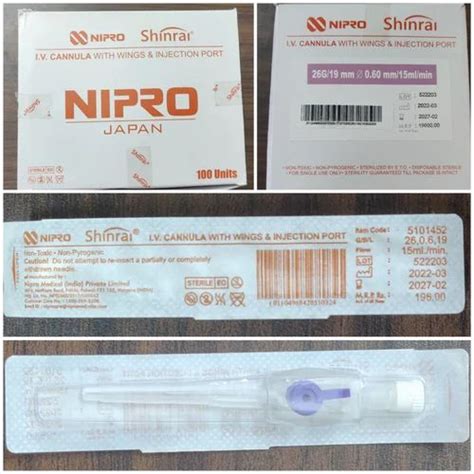 Nipro Shinrai Iv Cannula 26g At Rs 1090piece Iv Cannula In Bhusawal