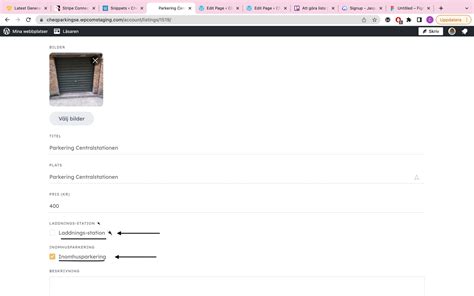 remove text next to checkbox in the listing attributes general