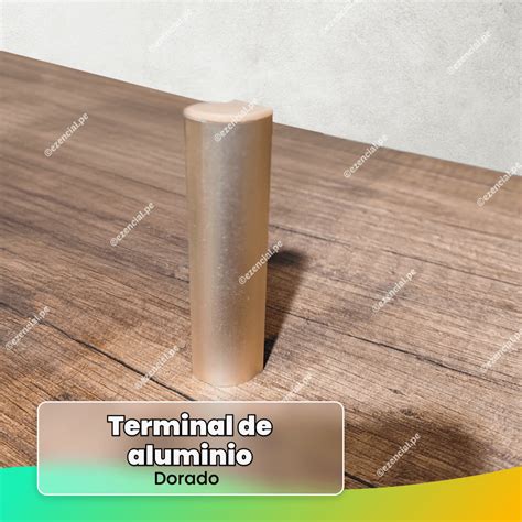 Terminal Dorado Para Zócalo De Aluminio Led 2 Und And Ezencialpe
