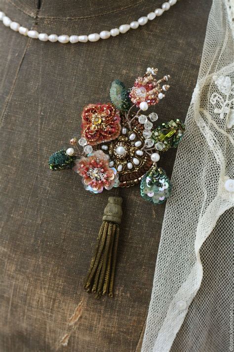 Брошь "Букет" в темных тонах – купить в интернет-магазине на Ярмарке ...