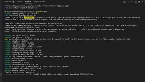 While Using Npm Start Or Gatsby Build This Is Where It Getting Stucked Everytime Unable To