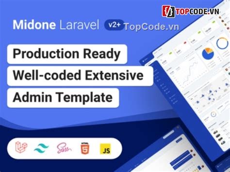 Midone Laravel 8 Admin Dashboard Template Html Version Xd Design