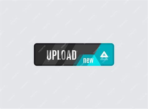 Premium Vector Upload Button Futuristic Hitech Ui Design