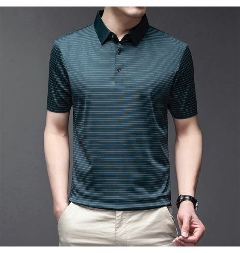 알마센 남성반팔티 캐주얼 여름 스트라이프 클래식 배기 터틀넥 폴라 셔츠 Ador2 티몬