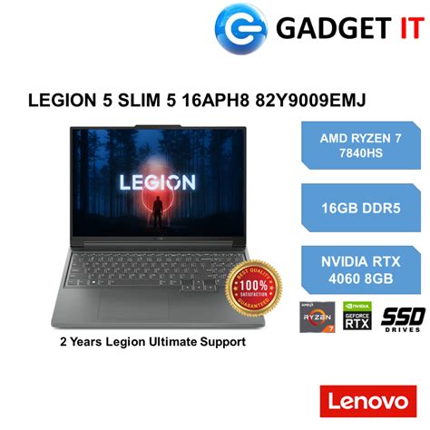 Lenovo Legion Slim Aph Y Emj Gaming Laptop Ryzen Hs Gb Tb Ssd Wqxga