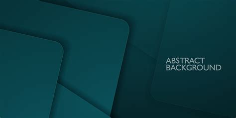 Abstract Green Background With Square Overlap Shape Pattern Dark Green Design Simple And