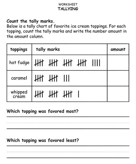 Beginner Tally Marks Worksheet Download And Print Now