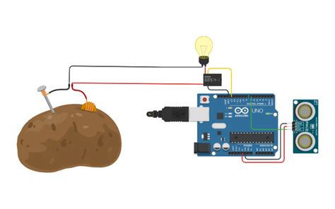Circuit Design Light Bulb Control Tinkercad