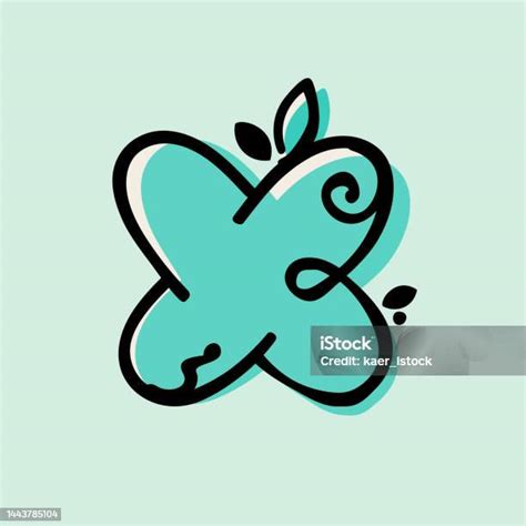 문자 X 친환경 로고 거친 마커와 페인트 이동 효과가 있는 손으로 그린 스타일 거친에 대한 스톡 벡터 아트 및 기타 이미지 거친 관목 국수 Istock