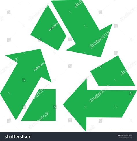 Universal Recycling Symbol International Symbol Used เวกเตอร์สต็อก ปลอดค่าลิขสิทธิ์