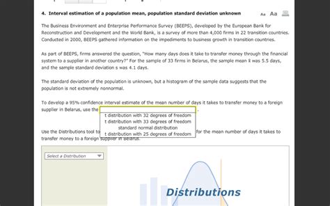 Solved 4 Interval Estimation Of A Population Mean