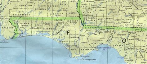 The Panhandle Of Florida Map Tourist Map