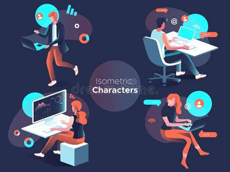 People Work And Interacting With Graphs And Devices Data Analysis And Office Situations 3d