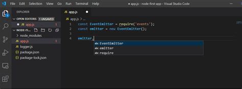Nodejs Problems With Code Node Autocomplete In Vsc Stack Overflow