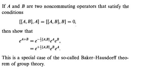 solved if a and b are two noncommuting operators that