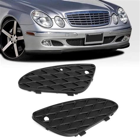 Yassdwbn 1 Pair Left And Right Front Bumper Grille Black Plastic Fits
