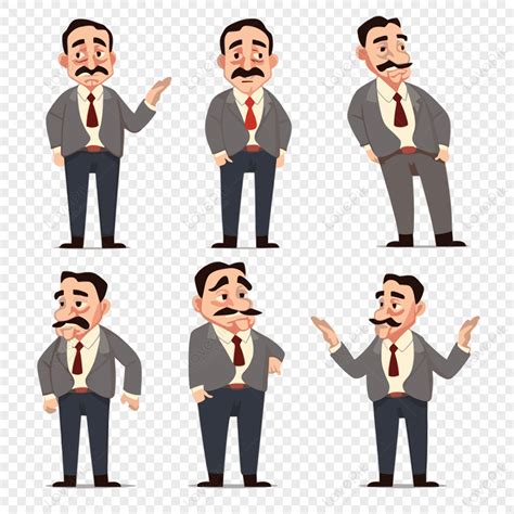 사업가의 지도자 클립 아트 초상화 벡터만화 Png 일러스트 무료 다운로드 Lovepik