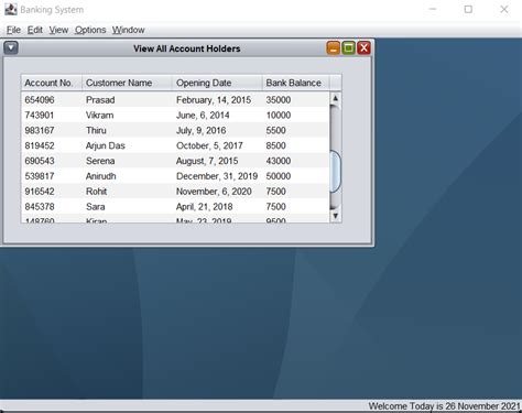Github Subhikshaa Banking System Using Java Swing This Is A Window Based Application That