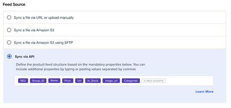 Sync Your Product Feed Via Api