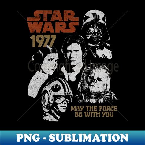 star wars 1977 vintage portrait collage png sublimation di inspire