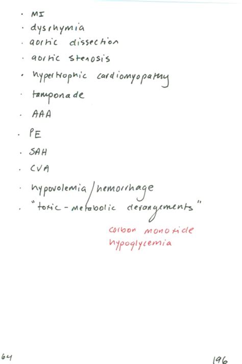 64 12 Critical Syncope Etiologies Emupdates