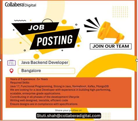 Shah Stuti On Linkedin Java Springboot Microservices Api Kafka Mongodb Hiring Joinourteam