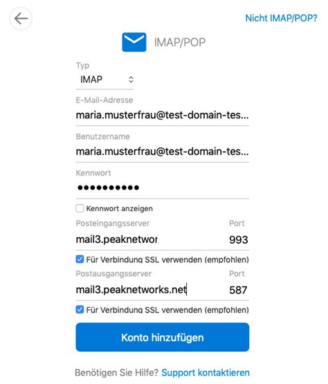 Email Client Configuration With Peaknetworks Mail Server