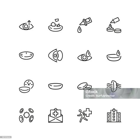 Optometry 라인 아이콘 세트 개념에 대한 스톡 벡터 아트 및 기타 이미지 개념 개선 개체 그룹 Istock
