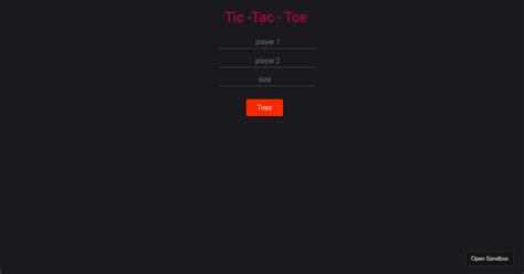 Dynamic Tic Tac Toe Codesandbox