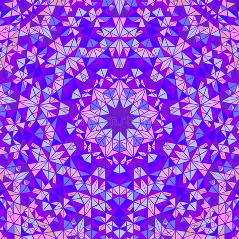 Geometrical Polygonal Radial Mosaic Pattern Mandala Background Stock Vector Illustration Of