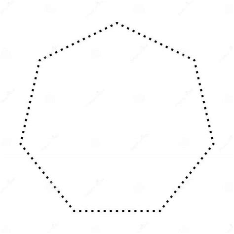 Heptagon Symbol Dotted Shape Vector Icon For Creative Graphic Design Ui