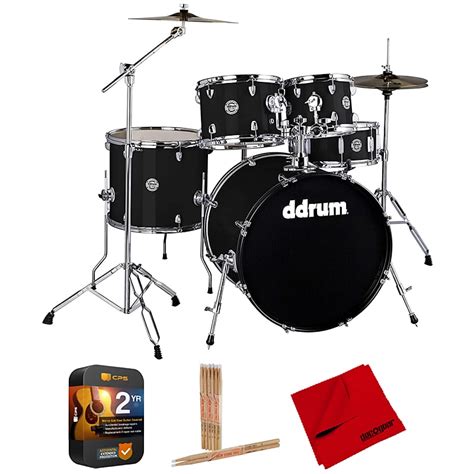 Ddrum D2 5pc Complete Drum Kit With Throne Midnight Black W Reverb