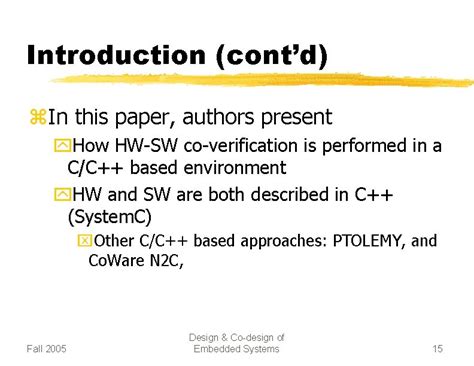 Design Codesign Of Embedded Systems Hardwaresoftware Coverification Maziar