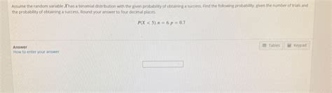 solved assume the random variable xhas a binomial