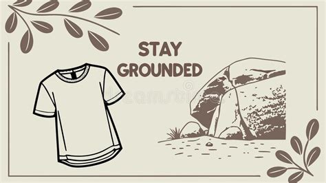 T Shirt Stay Grounded Nature And Mindfulness Apparel Vector Design