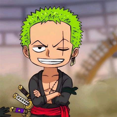 Zoro Chibi Cute⁠≧⁠ ⁠≦⁠ Ilustrasi Karakter Gambar Karakter Gambar