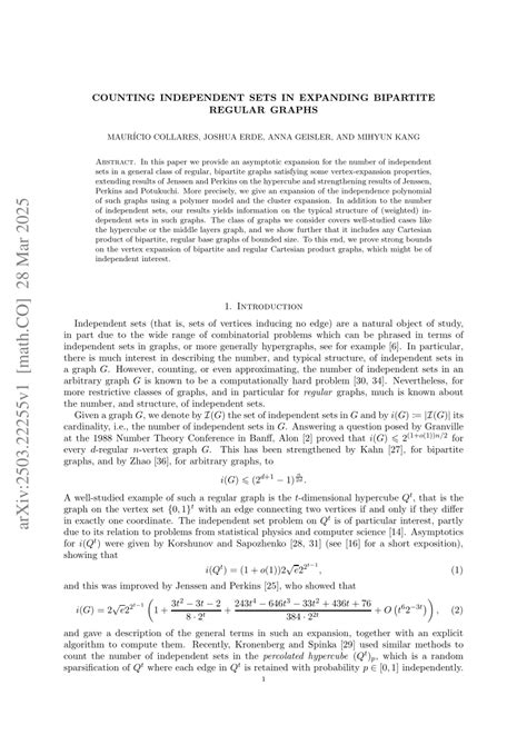 pdf counting independent sets in expanding bipartite regular graphs