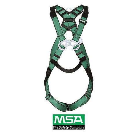 Msa V Form Standard Full Body Harness With Back D Rings And Qwik Fit