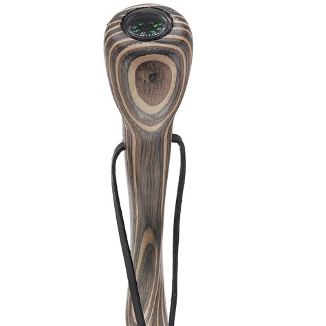 Usa Made Buckskin Colorwood Hiking Staff Maple Compass