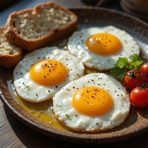 Over Medium Eggs With Toast Eggs Toast And Salad Fried Eggs With