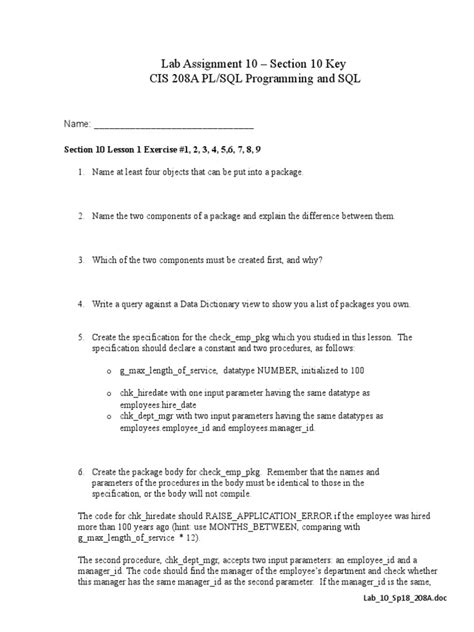 Lab 10 Sp18 208A | PDF | Parameter (Computer Programming) | Subroutine