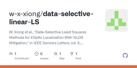 Data Selective Linear Lsdataselectivellsm At Main · W X Xiongdata Selective Linear Ls · Github