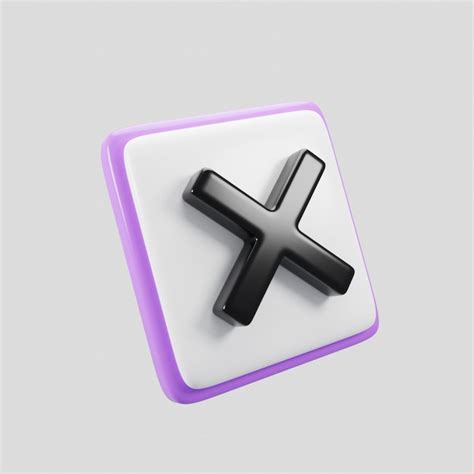 Premium Photo 3d Rendering Reject Icon Concept With Cartoon Style