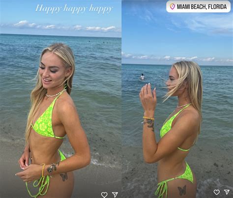 At Floridas Miami Beach Alisha Lehmann Looks Stunning In A Bikini