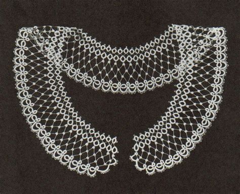 Tatting Collar Three Patterns Pdf Instant Digital Download Vintage Tatted Pattern Shuttle